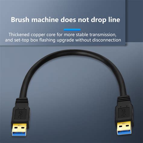 Usb A Male To A Male Plug Shielded High Speed 3 0 Black Usb To Usb Cable Extension Type A Usb