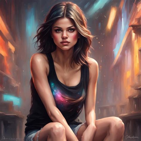 Selena Gomez Ai Generated Artwork Nightcafe Creator