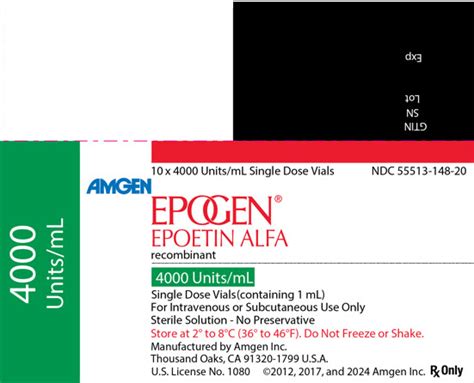 Dailymed Epogen Epoetin Alfa Solution