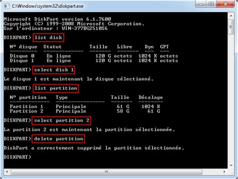 Comment Supprimer Une Partition Avec Diskpart Sous Windows 111087