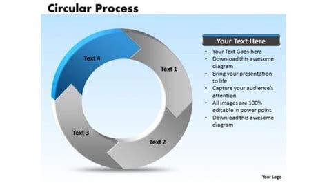 Ppt Edit Data PowerPoint Chart Processing Cycle Diagram 4 State Templates