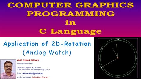 Analog Clock In C Programming Using Graphics Analog Watch Application Of 2d Rotation 2020