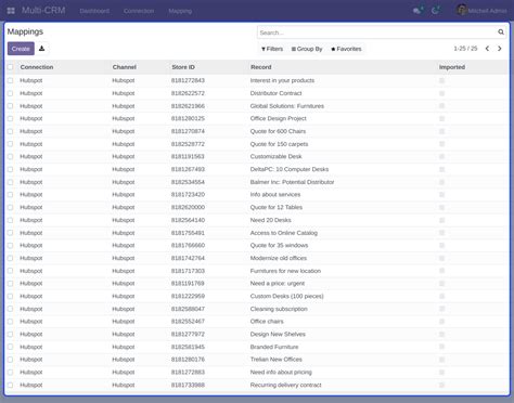 Odoo Multi CRM HubSpot Solution WebKul
