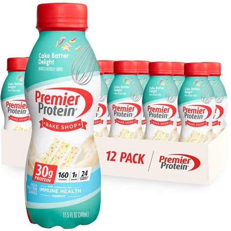 Premier Protein Shake Cake Batter 30g Protein 1g Sugar 24 Desertcart