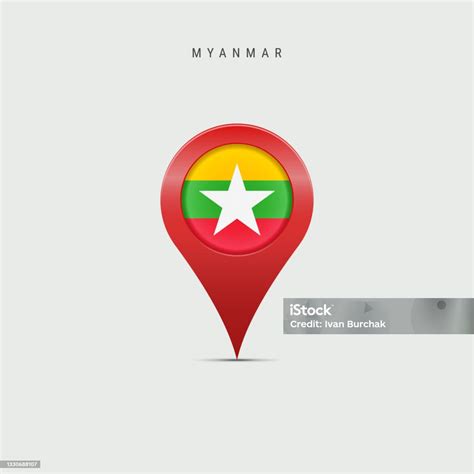 미얀마의 국기와 눈물 방울지도 마커 3d 벡터 일러스트레이션 3차원 형태에 대한 스톡 벡터 아트 및 기타 이미지 3차원 형태 가벼운 결심 Istock