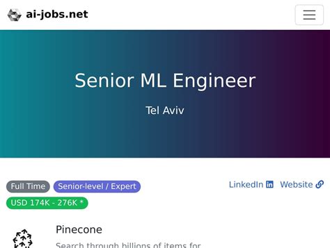 Hiring Senior Ml Engineer In Tel Aviv Raimljobs