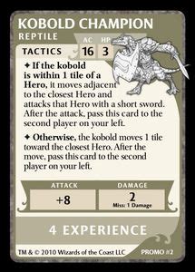 Dungeons And Dragons Wrath Of Ashardalon Boardgame Kobold Champion