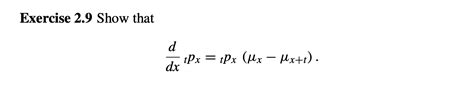 Solved Exercise Show that dxdtpx tpx μxμx t Chegg com
