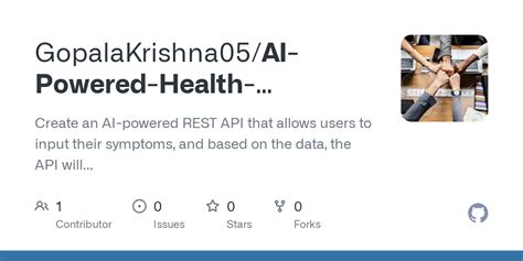Github Gopalakrishna05 Ai Powered Health Symptom Checker Api Create An Ai Powered Rest Api