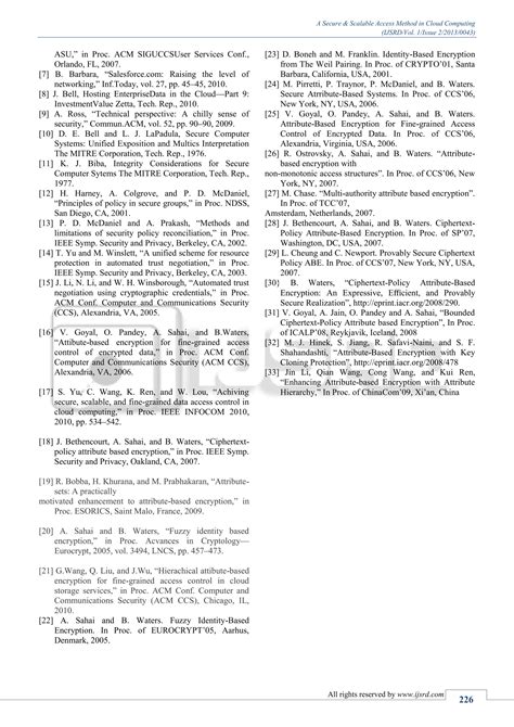 A Secure And Scalable Access Method In Cloud Computing Pdf