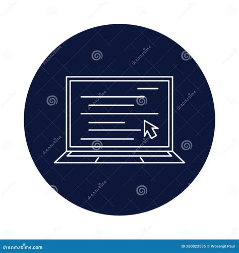 Computer Laptop Website Web Ui Ui User Interface Web Interface Icon Stock Vector