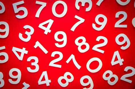 Premium Photo Mathematics Background Made With Solid Numbers On A Board Isolated On Red