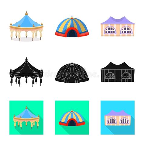 Ejemplo Del Vector Del Tejado Y Del Logotipo Plegable Colecci N De Tejado E Icono Del Vector De