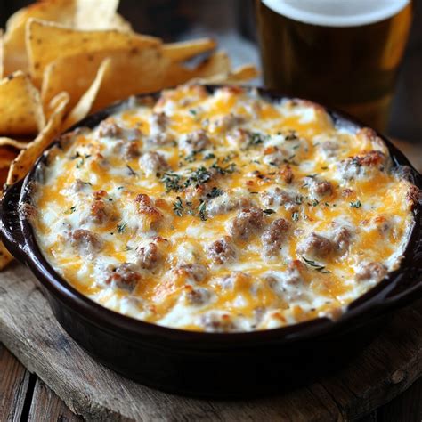 Hot Sausage Beer Cheese Dip 77recipes