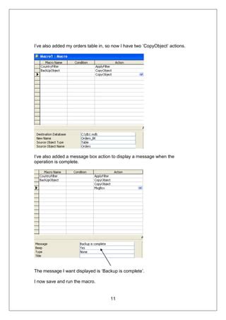 MS Access Macros PDF Databases Computer Software And Applications