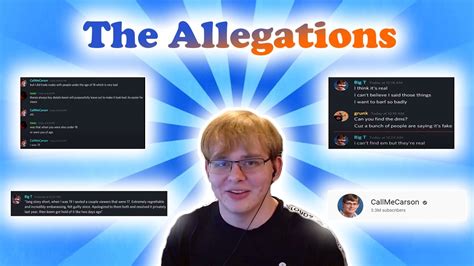Callmecarson Allegations The Callmecarson Drama Youtube