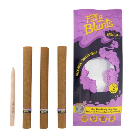 Fill A Blunts 2 Gram Fatty Pre Rolled Hemp Wrap Blunt Tubes With Spiral