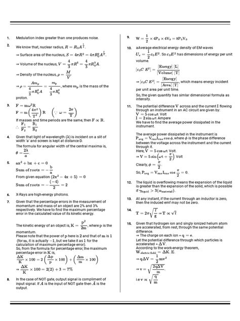 Cet Test 1 Solution Pdf Waves Chemistry