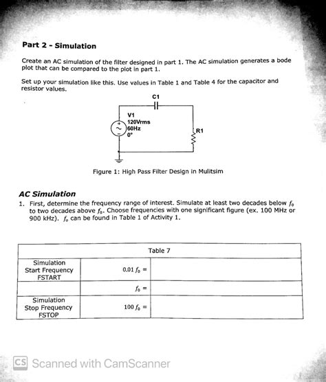 Solved Part 2 Simulation Create An Ac Simulation Of The