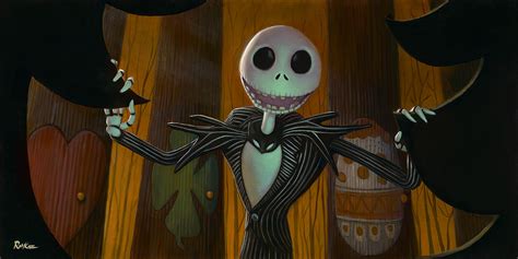 Whats This Jack Skellington Embellished Giclee By Rob Kaz