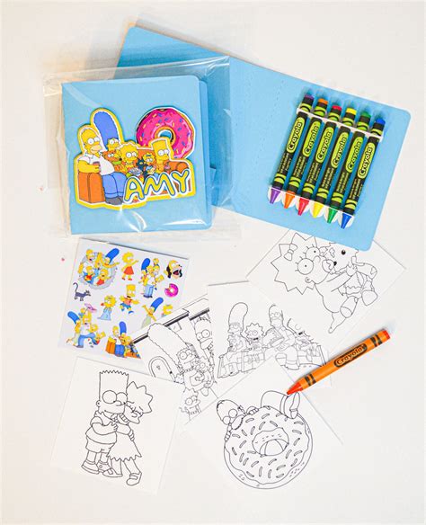 Simpsons Coloring Book Simpsons Party Decorations Simpsons Etsy