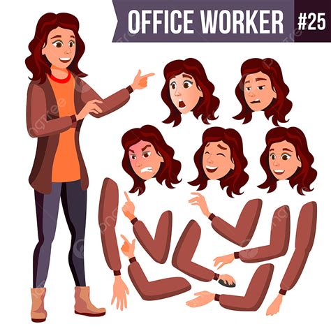 Female Office Worker Cartoon
