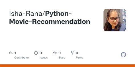 github isha rana python movie recommendation