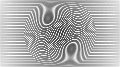 White Color Multiple Parallel Lines Hypnosis Abstract Pattern Modern Design Loop Able