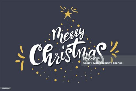 서예 텍스트 메리 크리스마스와 새해 복 구 엽서 를 레터링 핸드 드로잉 골든 화이트 그레이 검은색에 대한 스톡 벡터 아트 및 기타 이미지 Istock