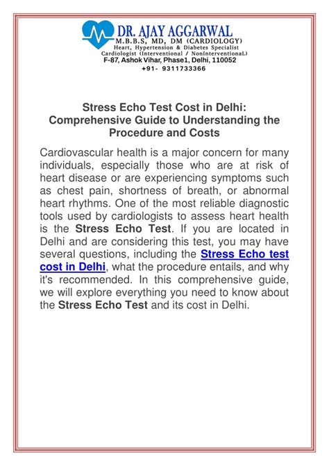 Ppt Stress Echo Test Cost In Delhi Comprehensive Guide To