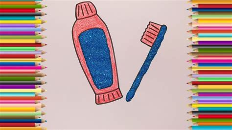 رسم للاطفالرسم فرشاة أسنان ومعجونرسم سهلرسم كيوتتعليم الرسمالتلوين