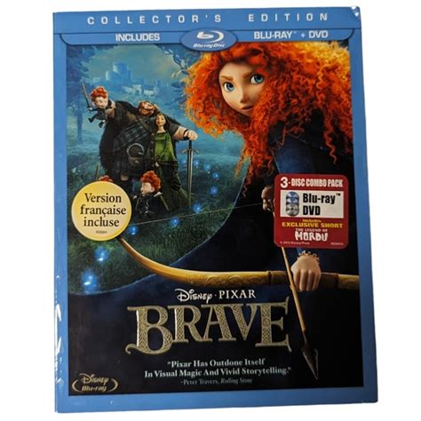 Disney Media New Disneys Brave Bluray Dvd 3 Disc Combo Collectors