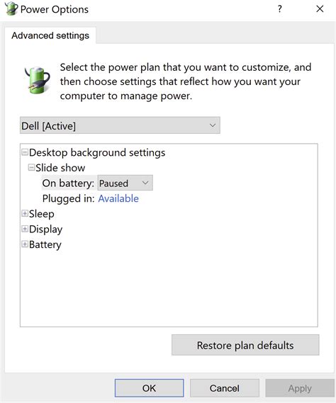 Psa Missing Advanced Power Options How To Retrieve Xps 9700 Windows 10 2004 R Dell
