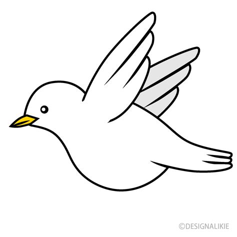 Flying White Bird Clip Art Free Png Image｜illustoon