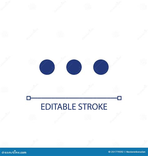 Three Horizontal Dots Menu Pixel Perfect Rgb Color Ui Icon Stock Vector Illustration Of