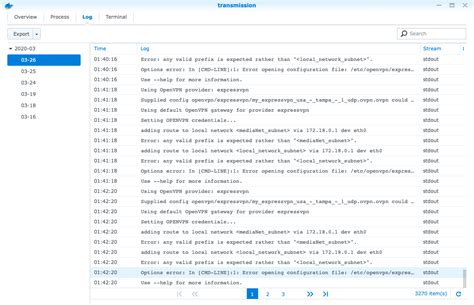 transmission docker keeps restarting r synology