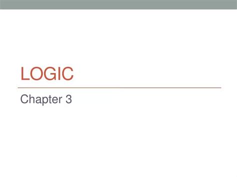 PPT LOGIC PowerPoint Presentation Free Download ID