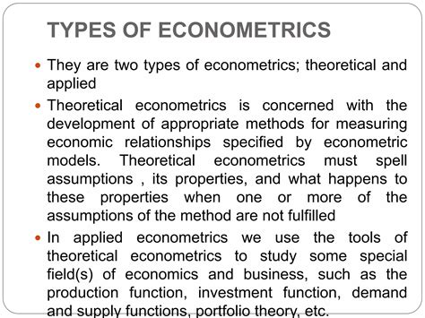 Overview Of Econometrics 1 Pptx