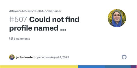 Could Not Find Profile Named · Issue 507 · Altimateaivscode Dbt
