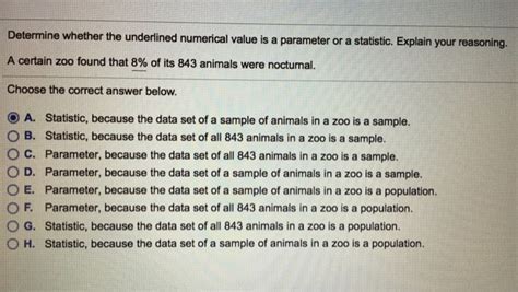 Solved Determine Whether The Underlined Numerical Value Is A