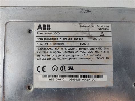 Abb Dao 01 Analog Output Module 420ma Aeliya Marine