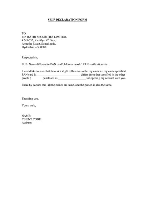 Pan Declaration Form Fill Online Printable Fillable Blank Pdffiller