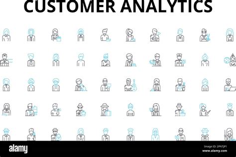 Customer Analytics Linear Icons Set Segmentation Insights Retention