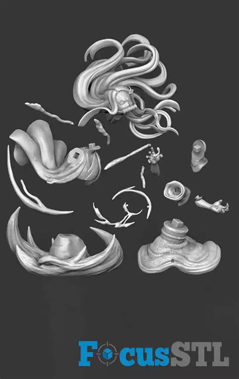 Nezuko Bust Stl 3d Print File Focusstl