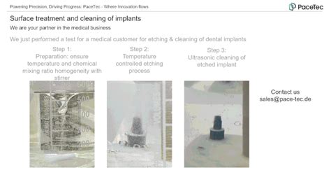 Medtech Etching Ultrasonic Cleaning Dental Implants Validation Pacetec Gmbh Medtech Etching Ultrasonic Cleaning Dental Implants Validation Pacetec Gmbh