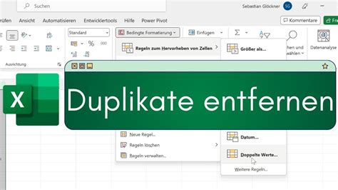 Excel Doppelte Werte Löschen Duplikate Entfernen In Excel Tabellen