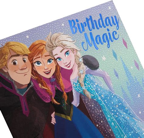 Disney Frozen Design Birthday Card With Activity Collect Cards