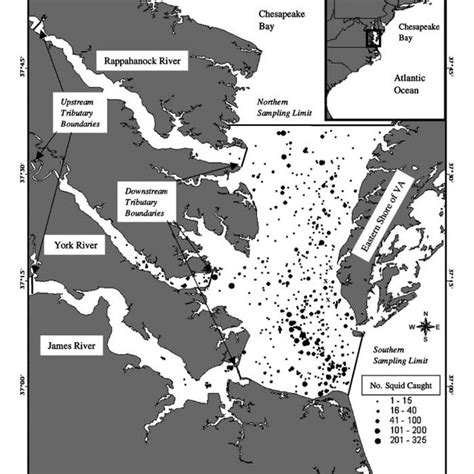 Map Of Chesapeake Bay Study Site Mainstem Of Lower Chesapeake Bay From Download Scientific