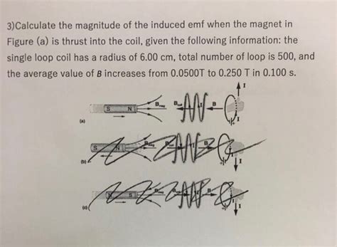Solved 3 Calculate The Magnitude Of The Induced Emf When The Chegg Com