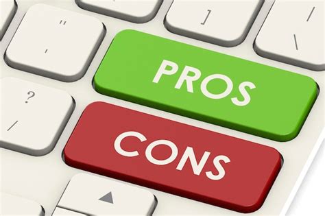 Palavra De Prós E Contras No Teclado Branco Foto Premium